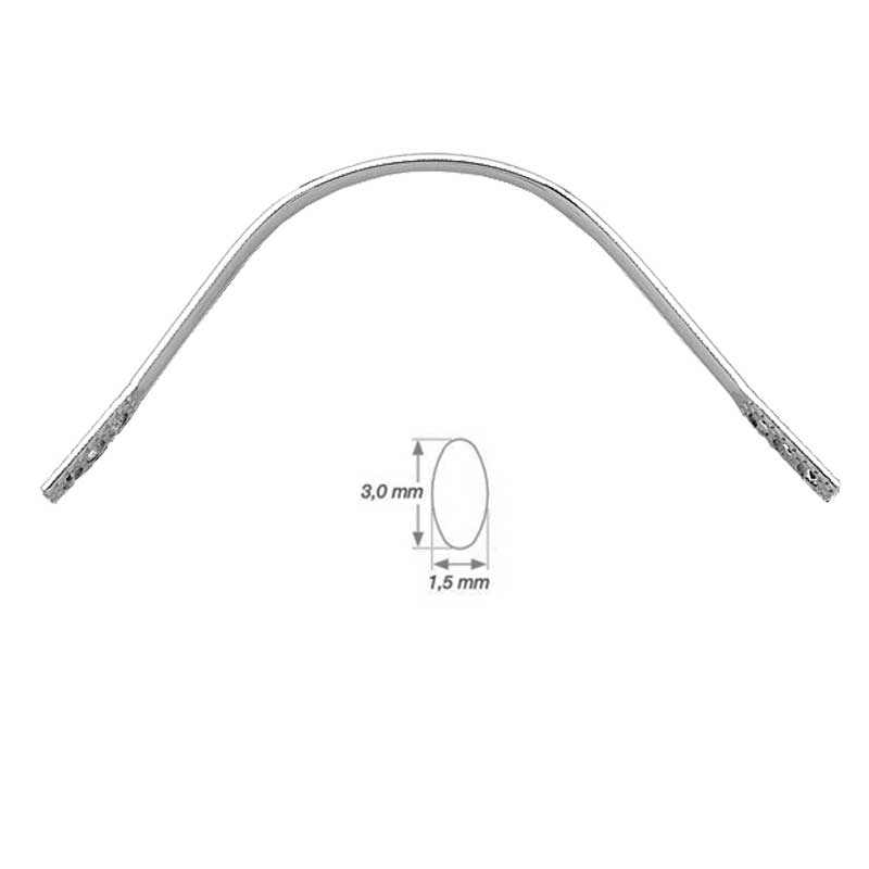 Adjustable lingual bars - for resin reinforcement in steel x 10 pieces